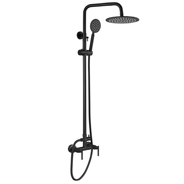 AquaStyle Mateo Dual Function Outdoor Shower with Two Lever Handles ...