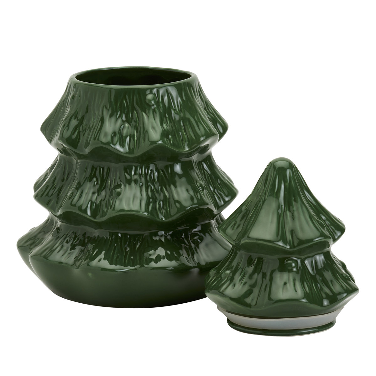 Tabletops Gallery TTU Gallery Stoneware Christmas Tree Cookie Jar ...