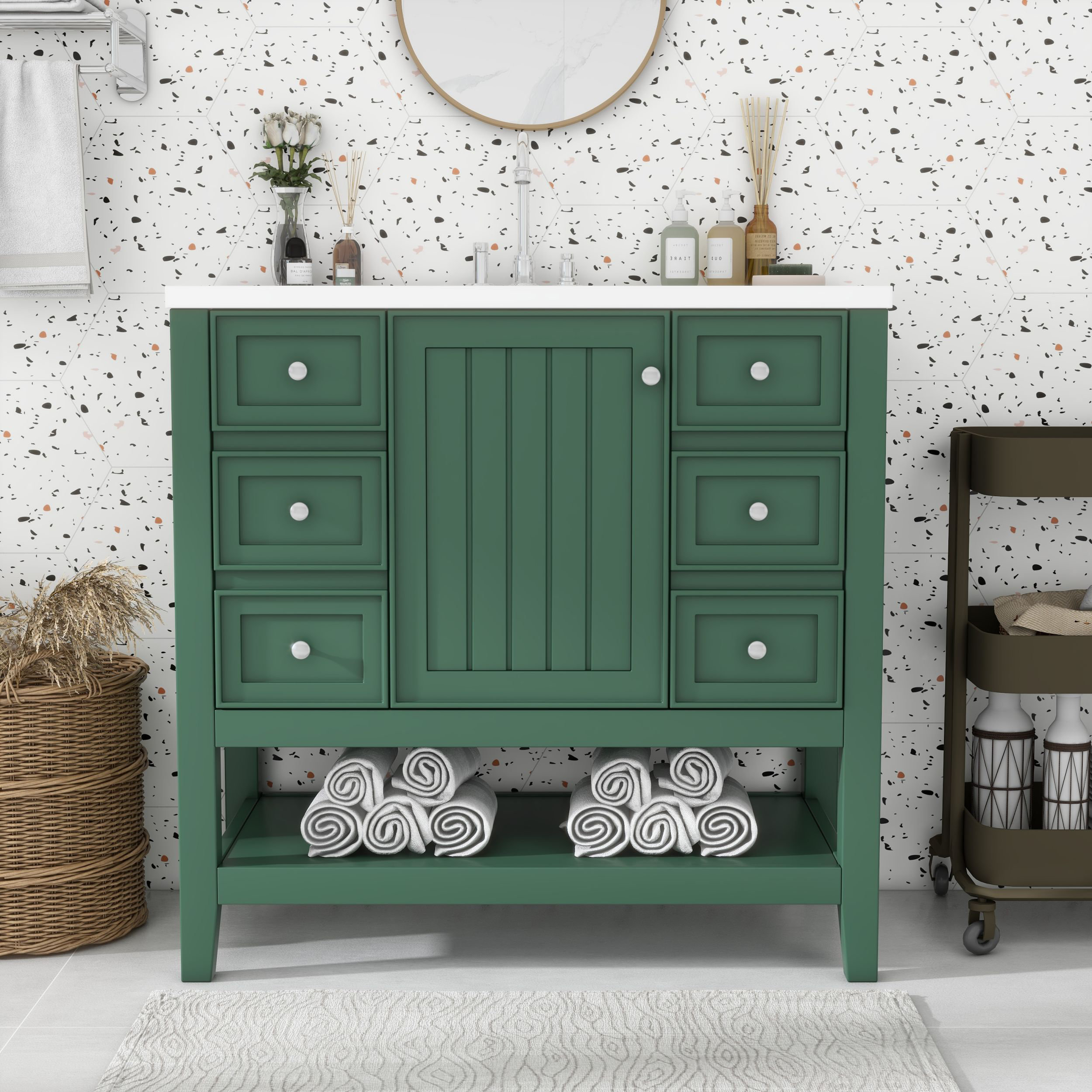 Winston Porter Savada 36'' Single Bathroom Vanity with Top | Wayfair