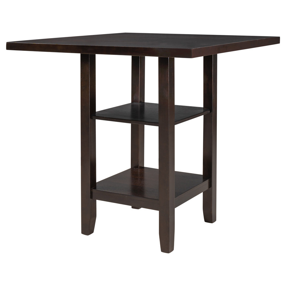 Lark Manor™ Square Wooden Counter Height Dining Table With 2-Tier ...