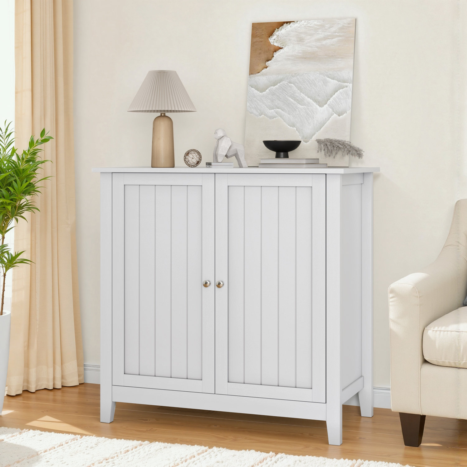 Winston Porter Cabinet with 2 doors and metal handles | Wayfair