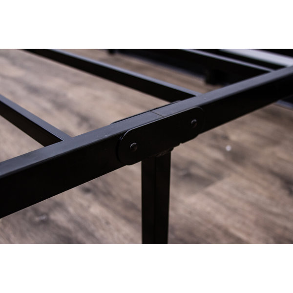 Ebern Designs Twin Steel Black Modern Platform Bed With Design, Under ...