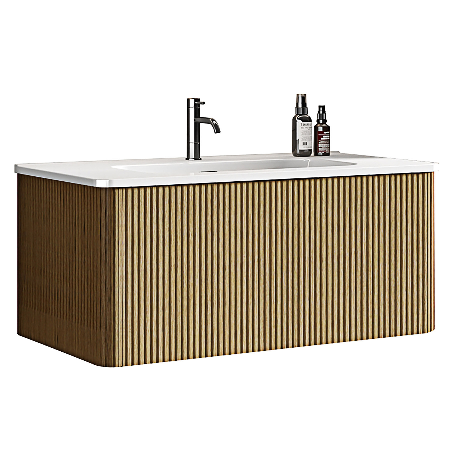 George Oliver Meuble-lavabo de salle de bain avec lavabo en céramique ...