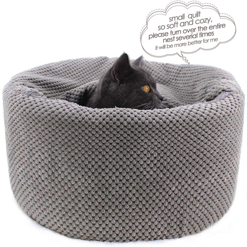 Tucker Murphy Pet™ Large Enclosed Cat Bed – Soft, Washable Round Cave ...