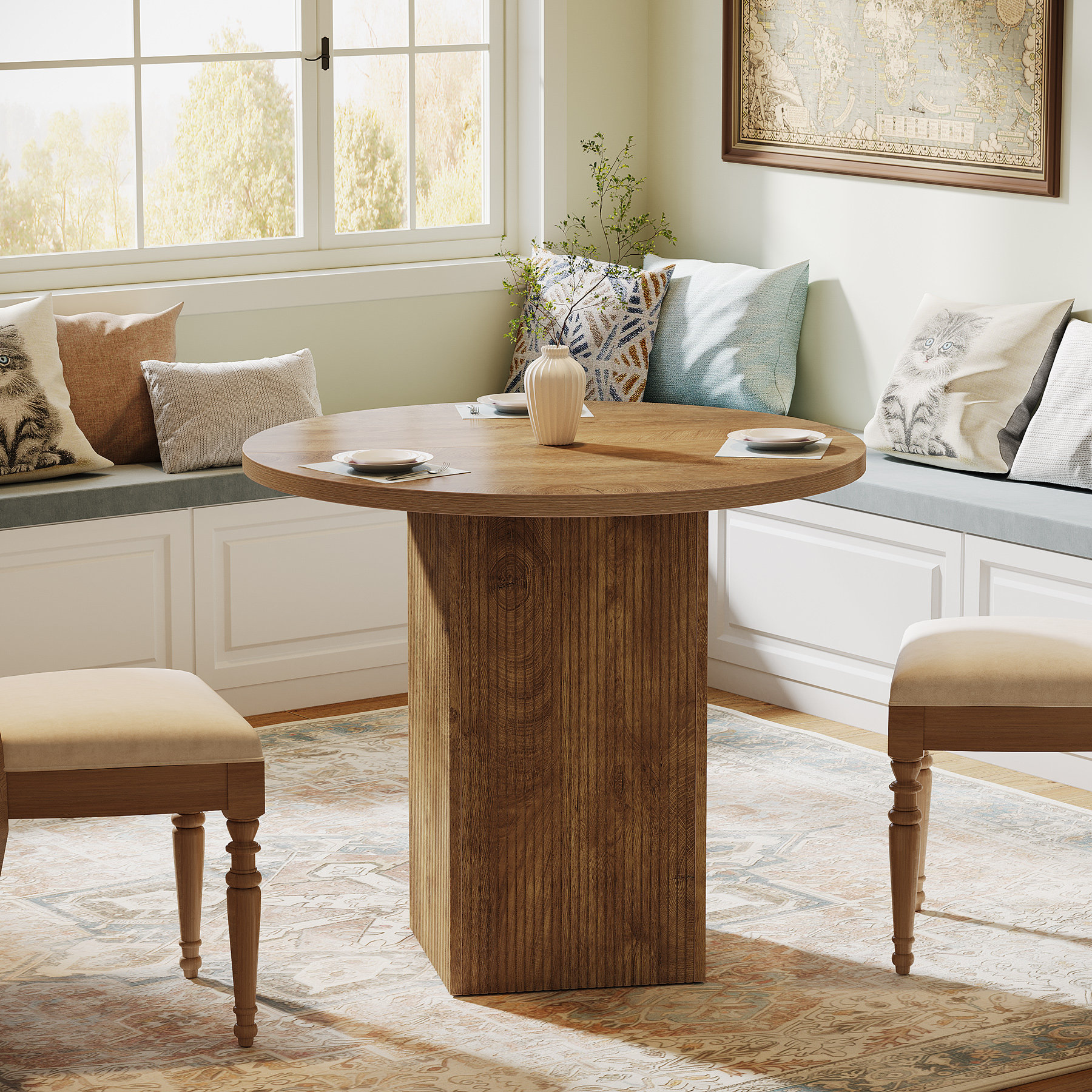 Millwood Pines 31.5" Small Round Dining Table For 2-4 People - Wayfair ...