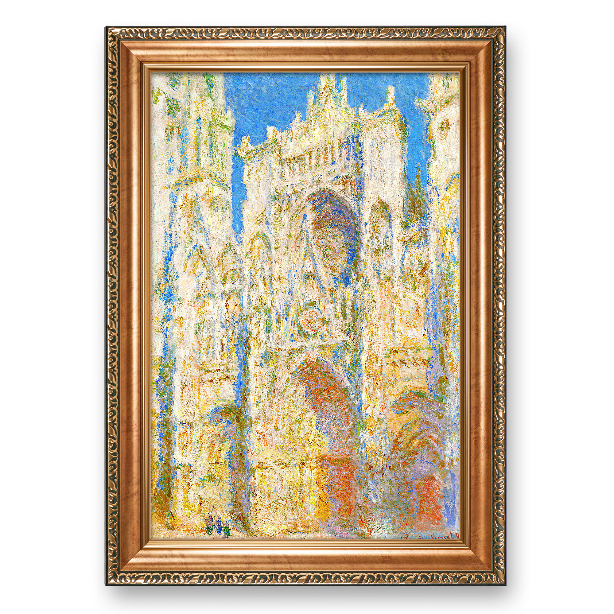 Vault W Artwork Rouen Cathedral,West Façade,Sunlight by Claude Monet ...