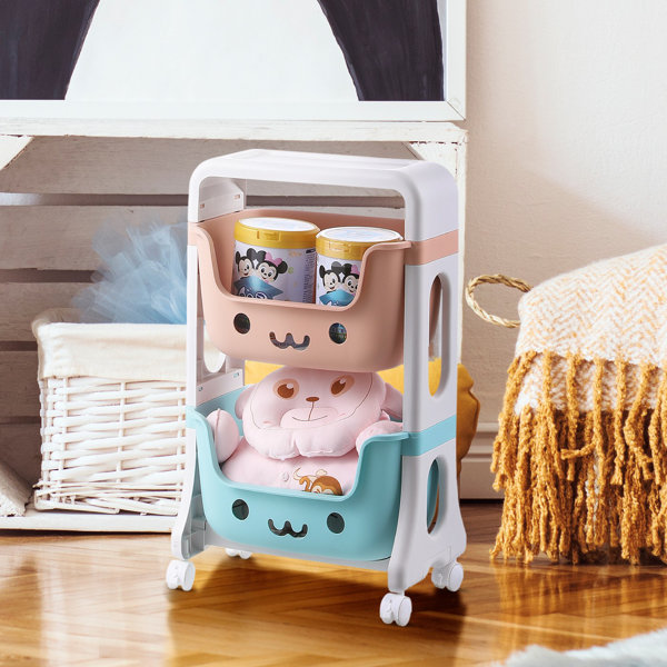 Froppi Monster Trolley Toy Storage Multi-Purpose Hard Plastic Organiser ...