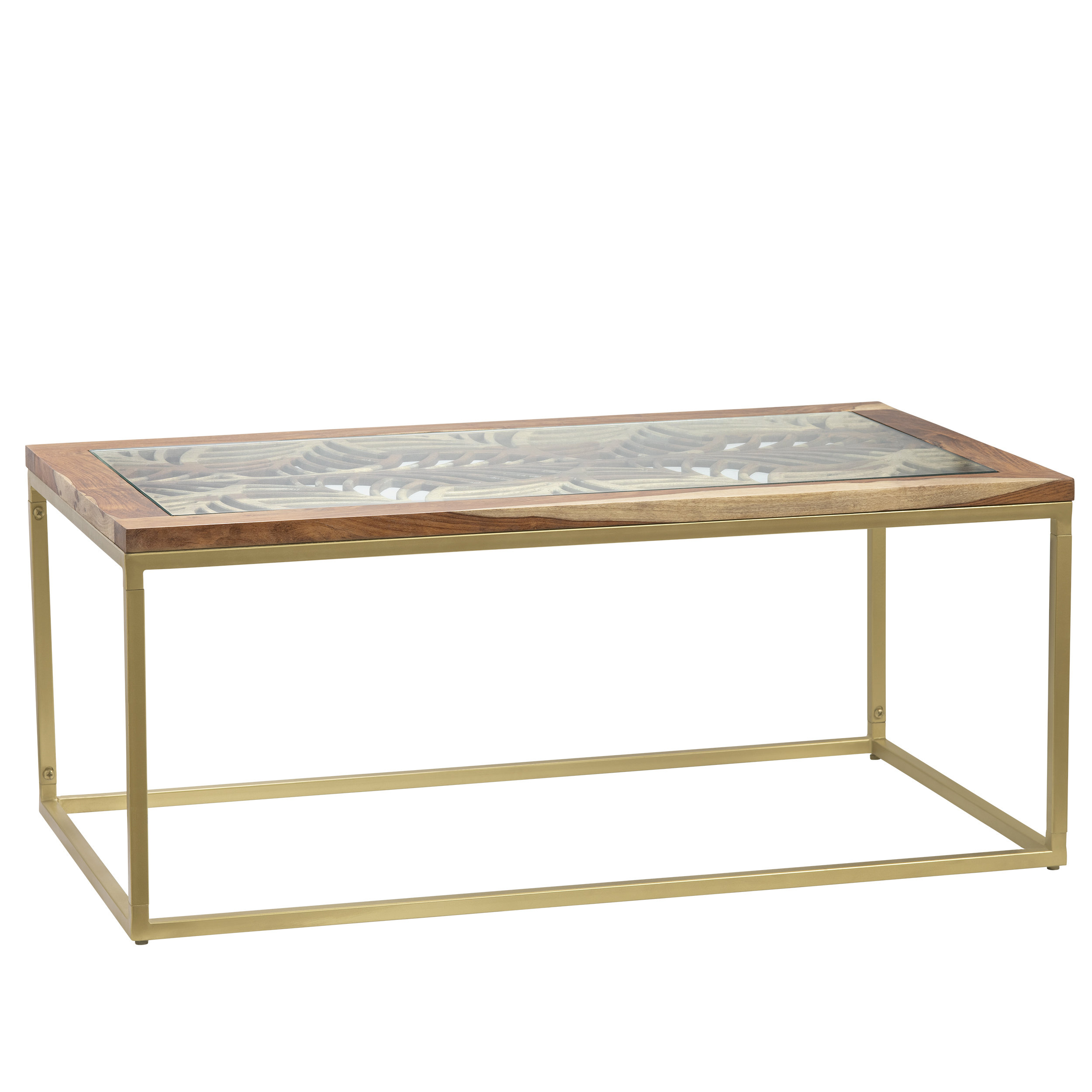 Everly Quinn Adagio Laser Cut Acacia Wood Coffee Table - Wayfair Canada