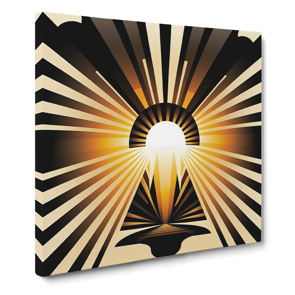 Marlow Home Co. Art Deco Sunset Op Art No.2 - Art Prints | Wayfair.co.uk