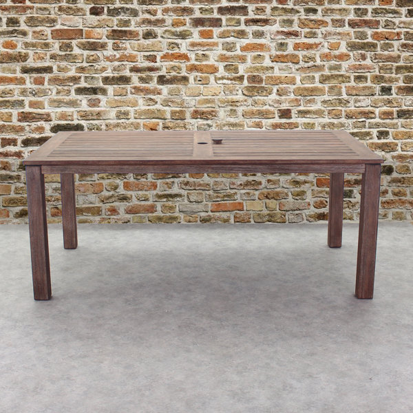 Red Barrel Studio® Tova Eucalyptus Outdoor Dining Table | Wayfair