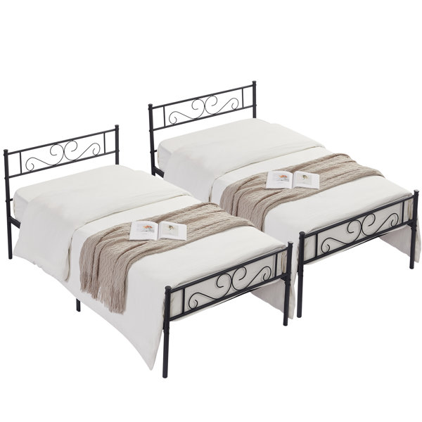 Winston Porter 2 Pieces Metal Bed Frame & Reviews | Wayfair