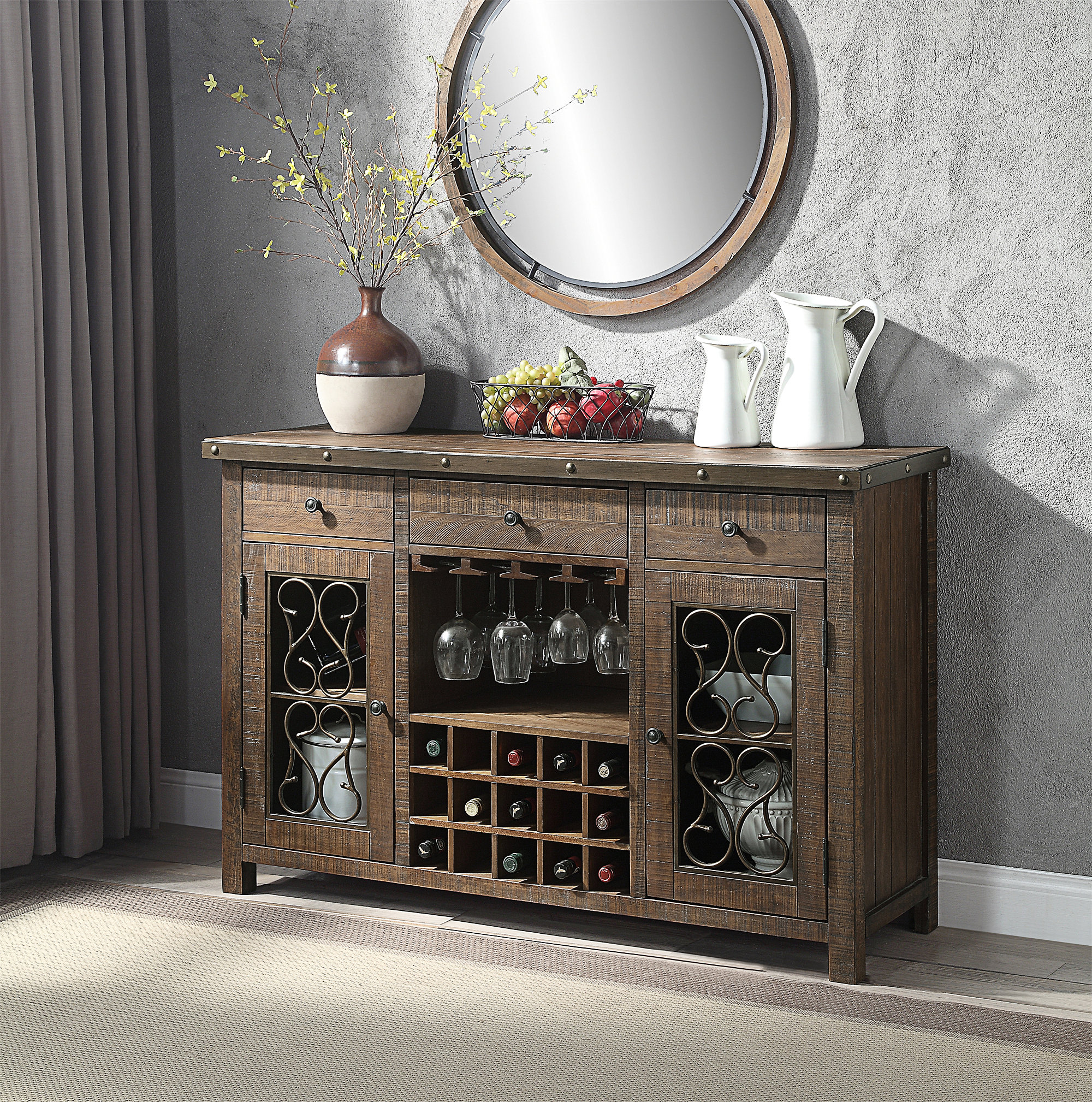 Wildon Home® Takeyah Sideboard,Dining cabinet,Office credenza with 3 ...