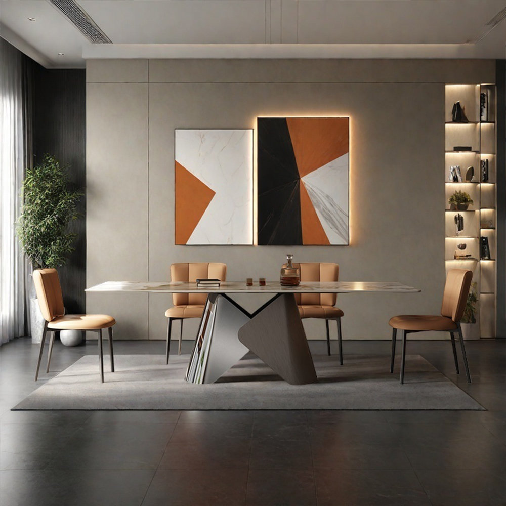 Elamer Light luxury modern simple dining table sets | Wayfair