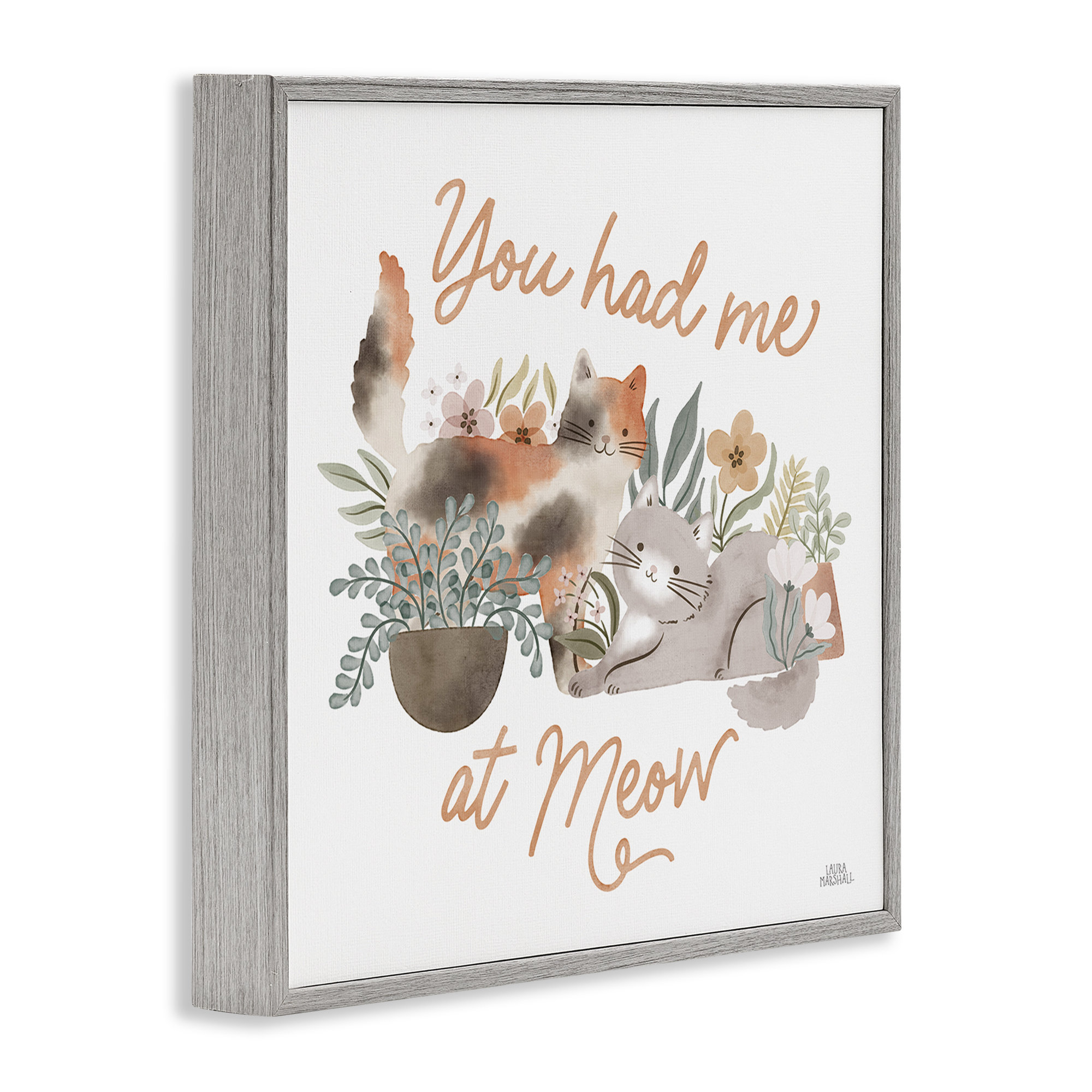 Stupell Industries Meow Garden Friends Art by Laura Marshall | Wayfair