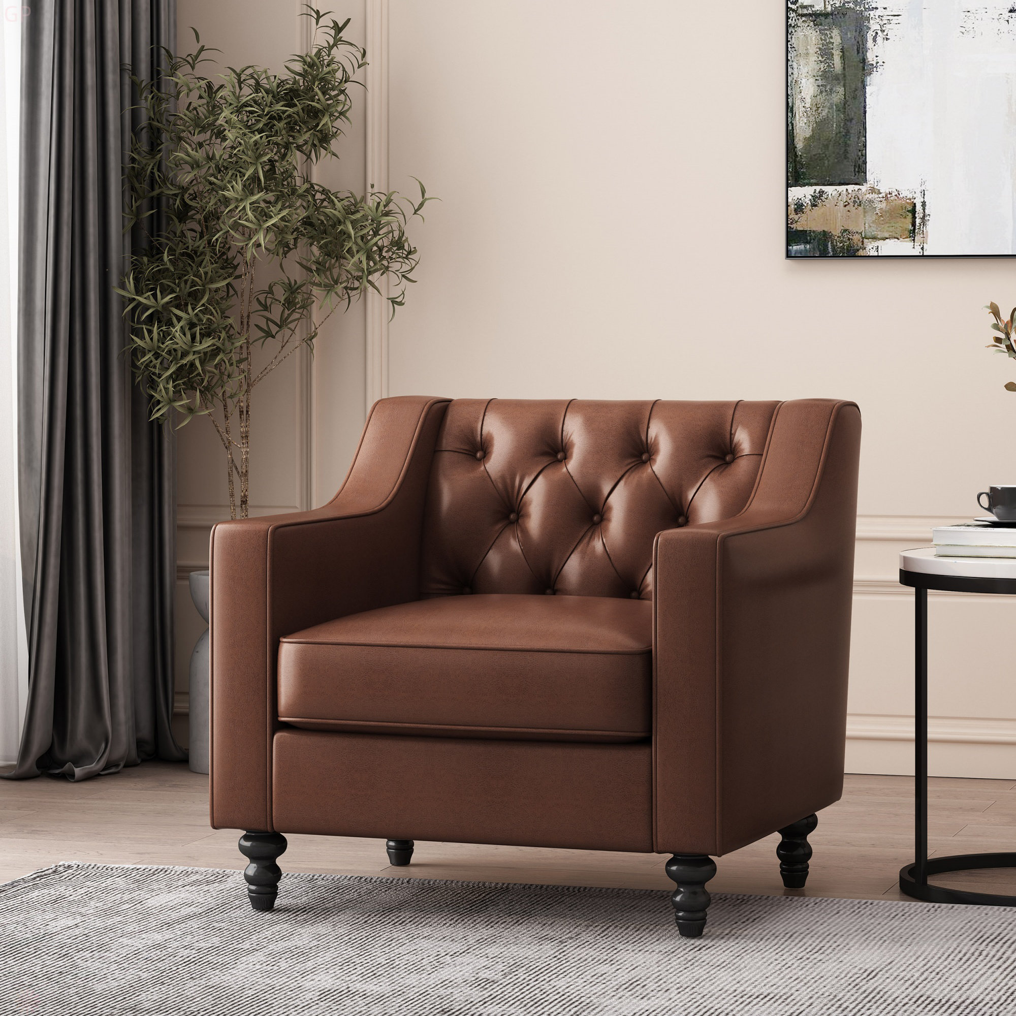 Latitude Run® CLUB CHAIR, Button-Tufted Chair, Contemporary Chair | Wayfair
