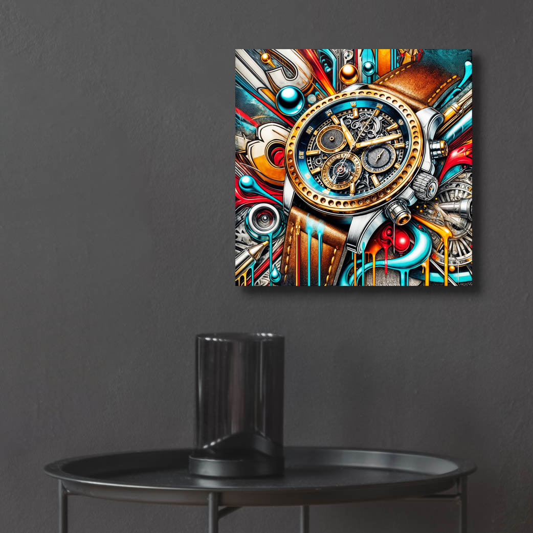 Williston Forge 'Abstract Watch' by Rey Klimt Acrylic Glass Wall Art ...