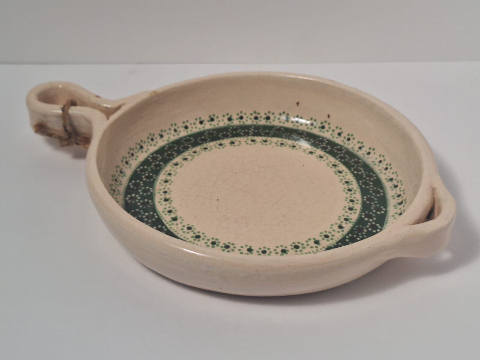 Unique MX 8" Floral Beige Clay Frying Pan | Wayfair