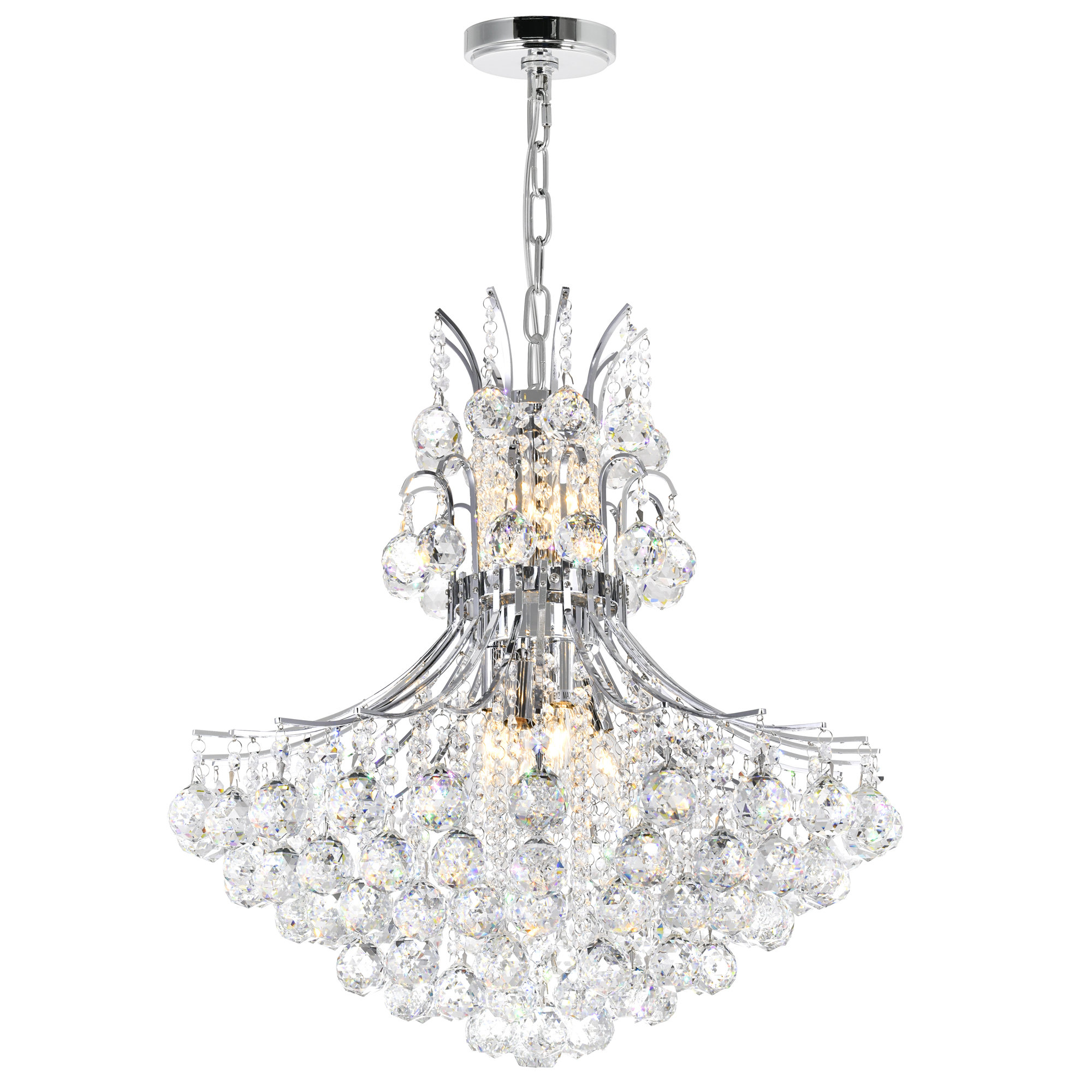 House of Hampton® Trenton 10 Light Classic Crystal Chandelier – Elegant ...