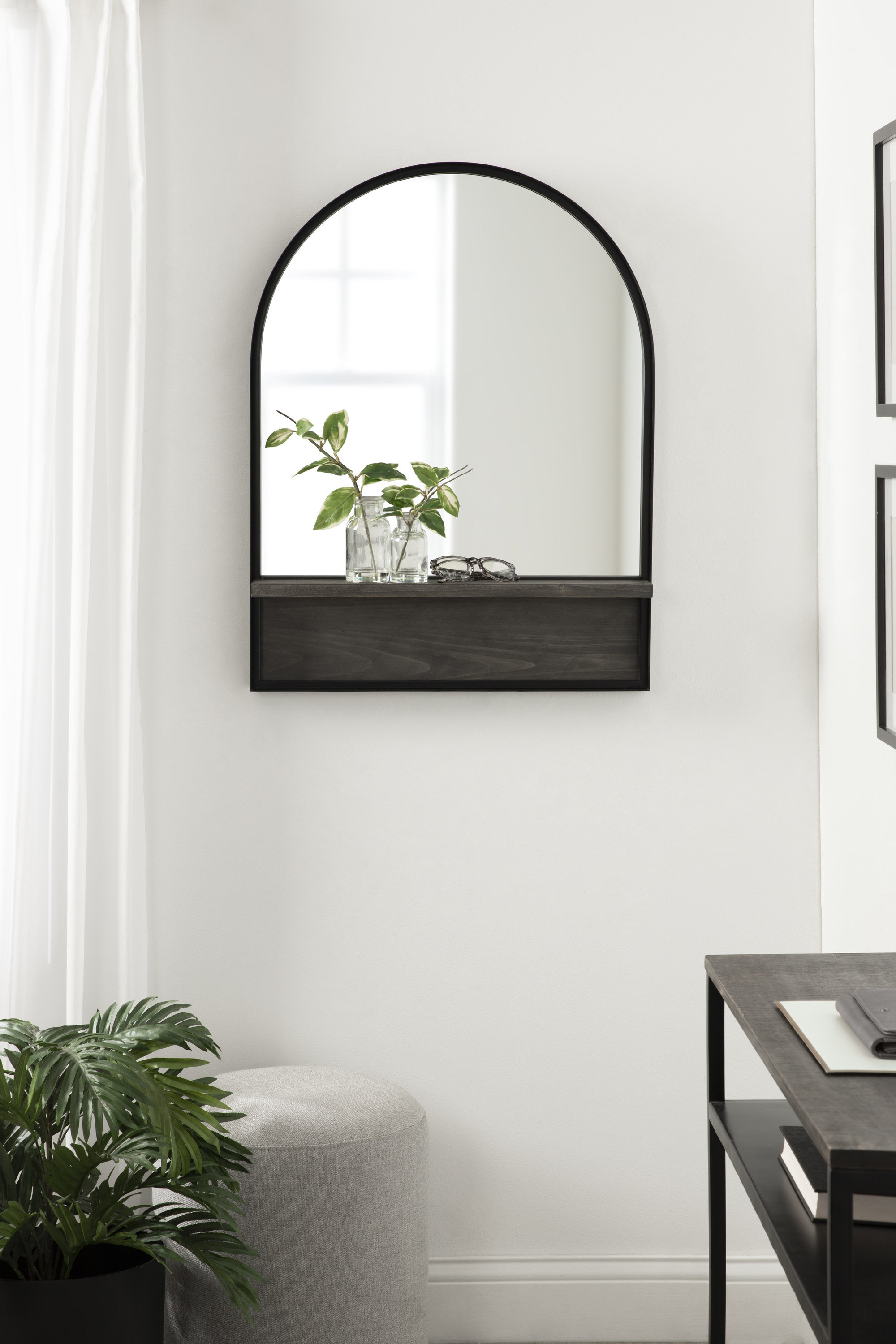 Trent Austin Design Rhawnhurst Distressed with Shelves Accent Mirror ...