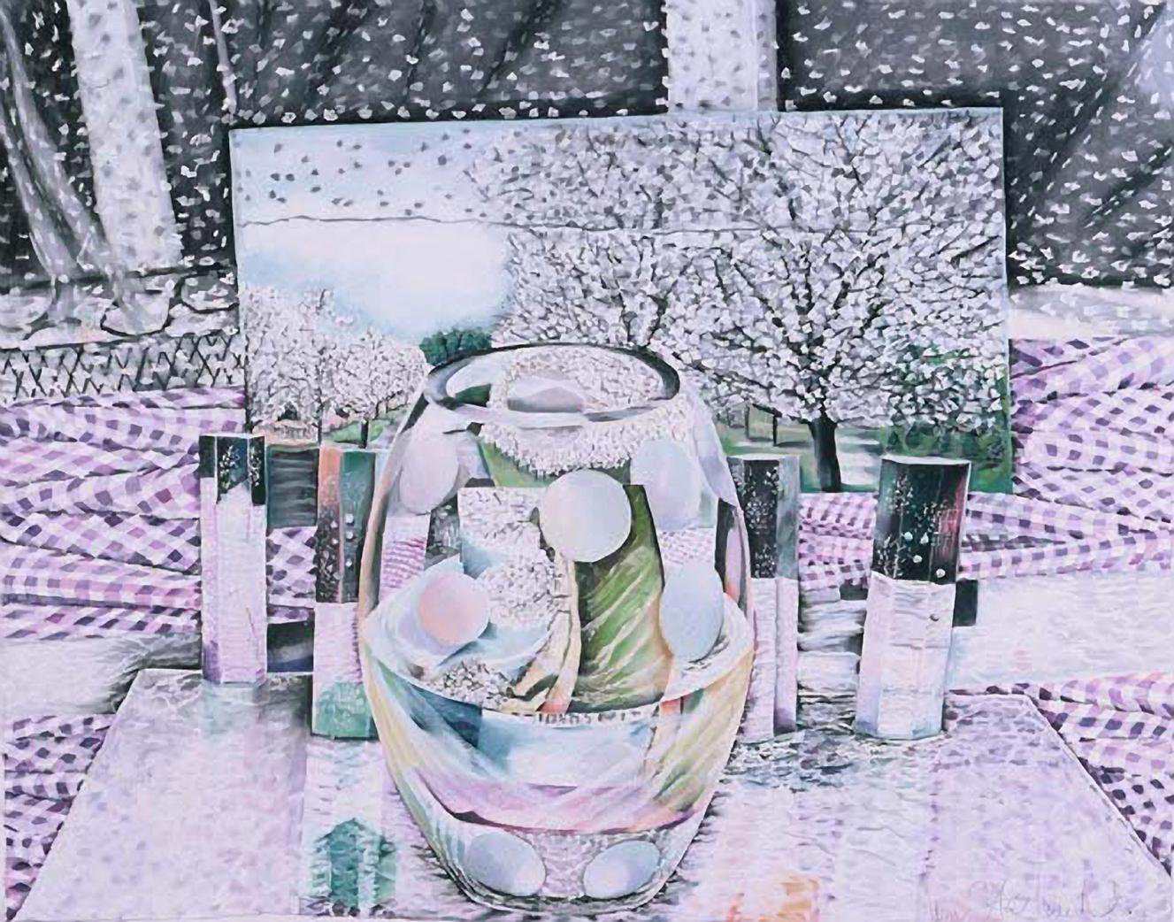 Platinum Art Group Nancy Staub Laughlin Snow And Pear Trees On Paper by ...