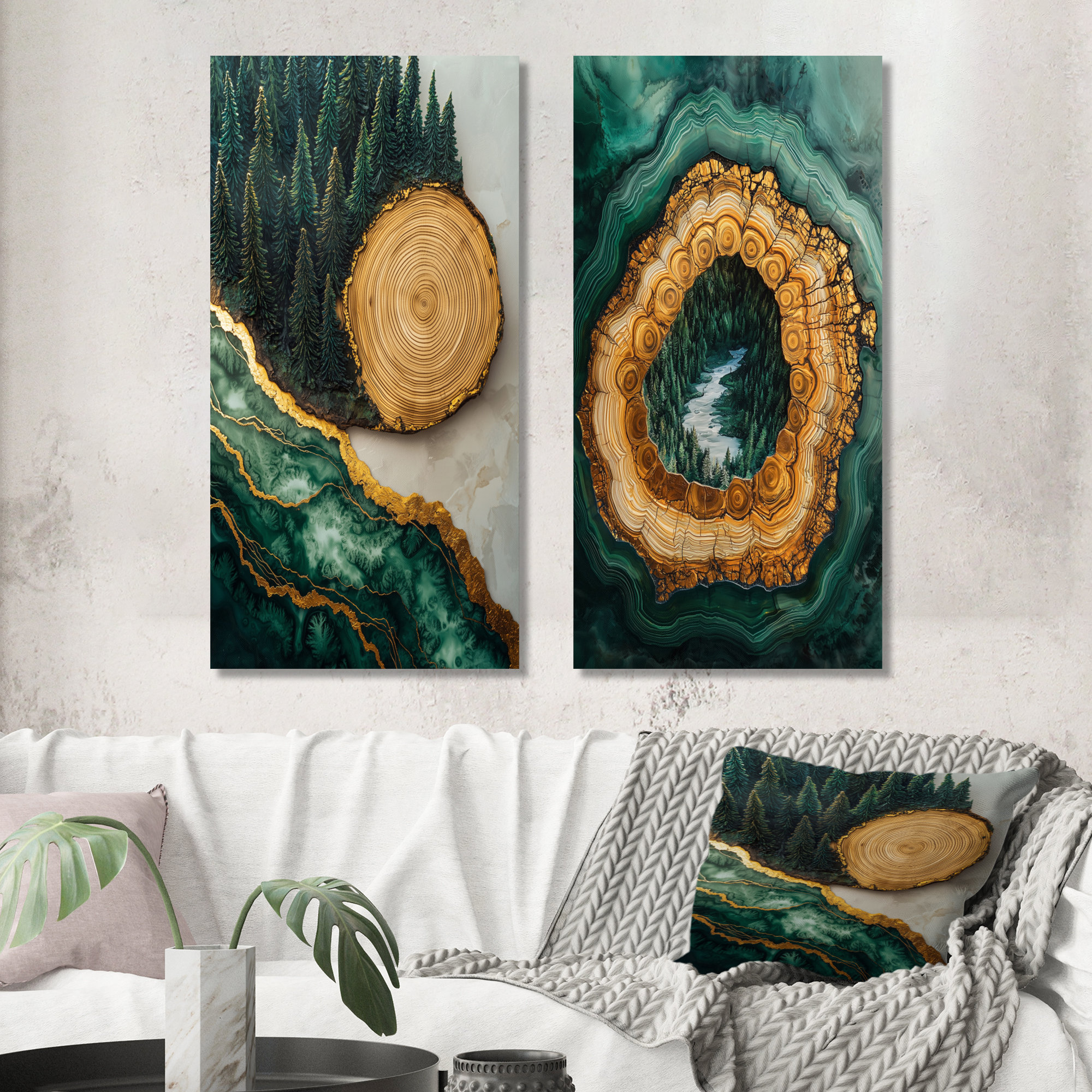 Millwood Pines Bold Forest Landscape Path Of The Emerald River II ...