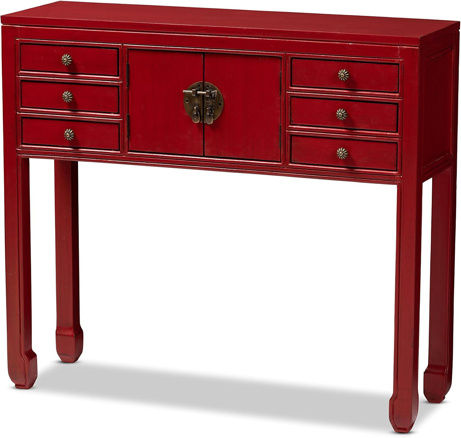 Red Barrel Studio® Harmonie Console Table, Red | Wayfair