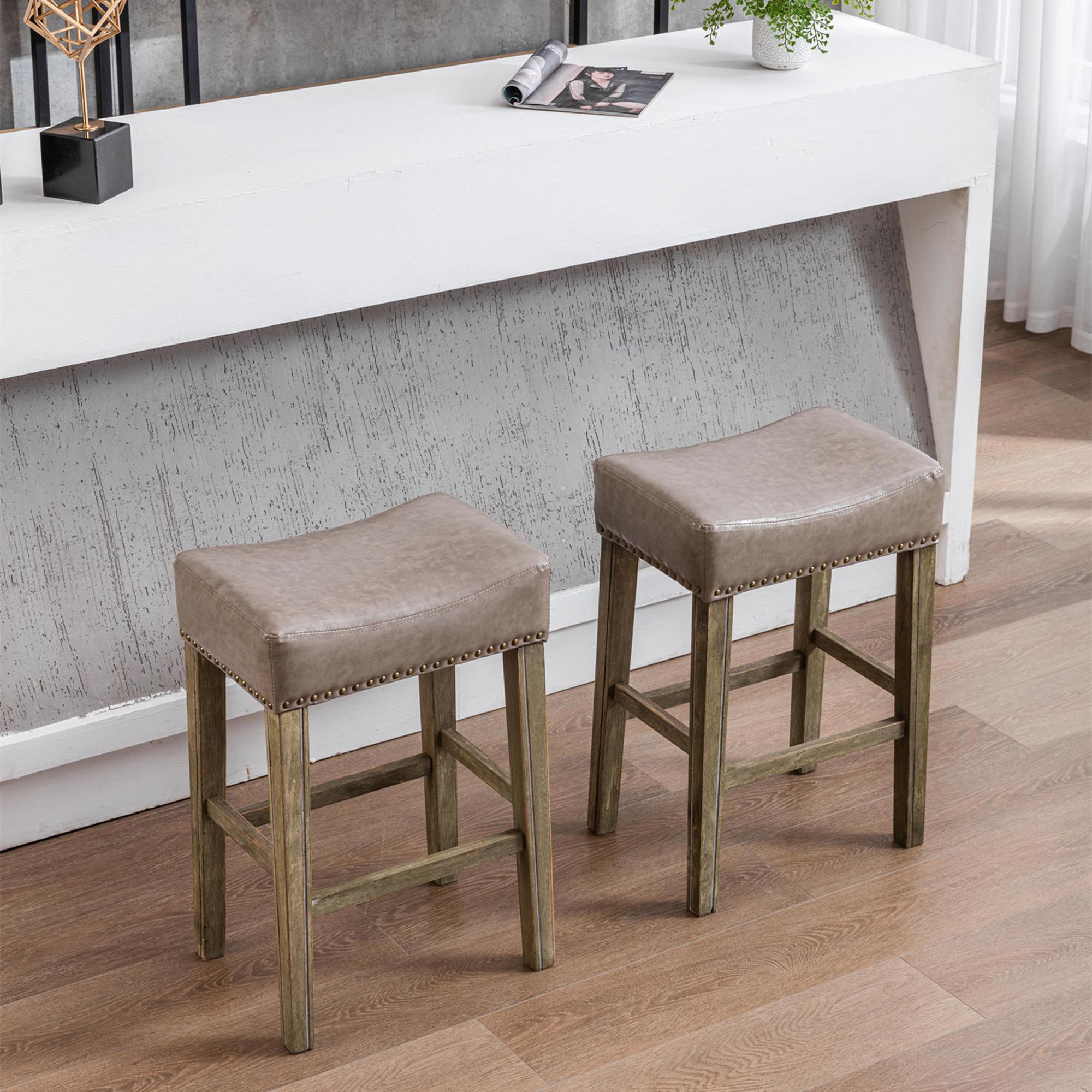 Red Barrel Studio® Heatherfield Counter Height 26" Bar Stools for ...