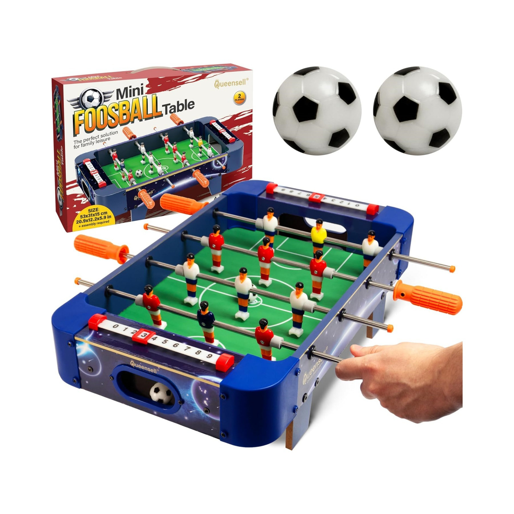 Phantoscope Mini Foosball Table For All Family, 21-Inch Mini Soccer ...
