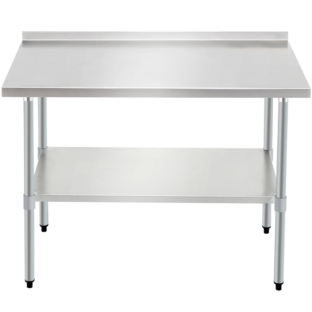 Ivy Bronx 24X60 Inch Stainless Steel Prep Table With Adjustable ...
