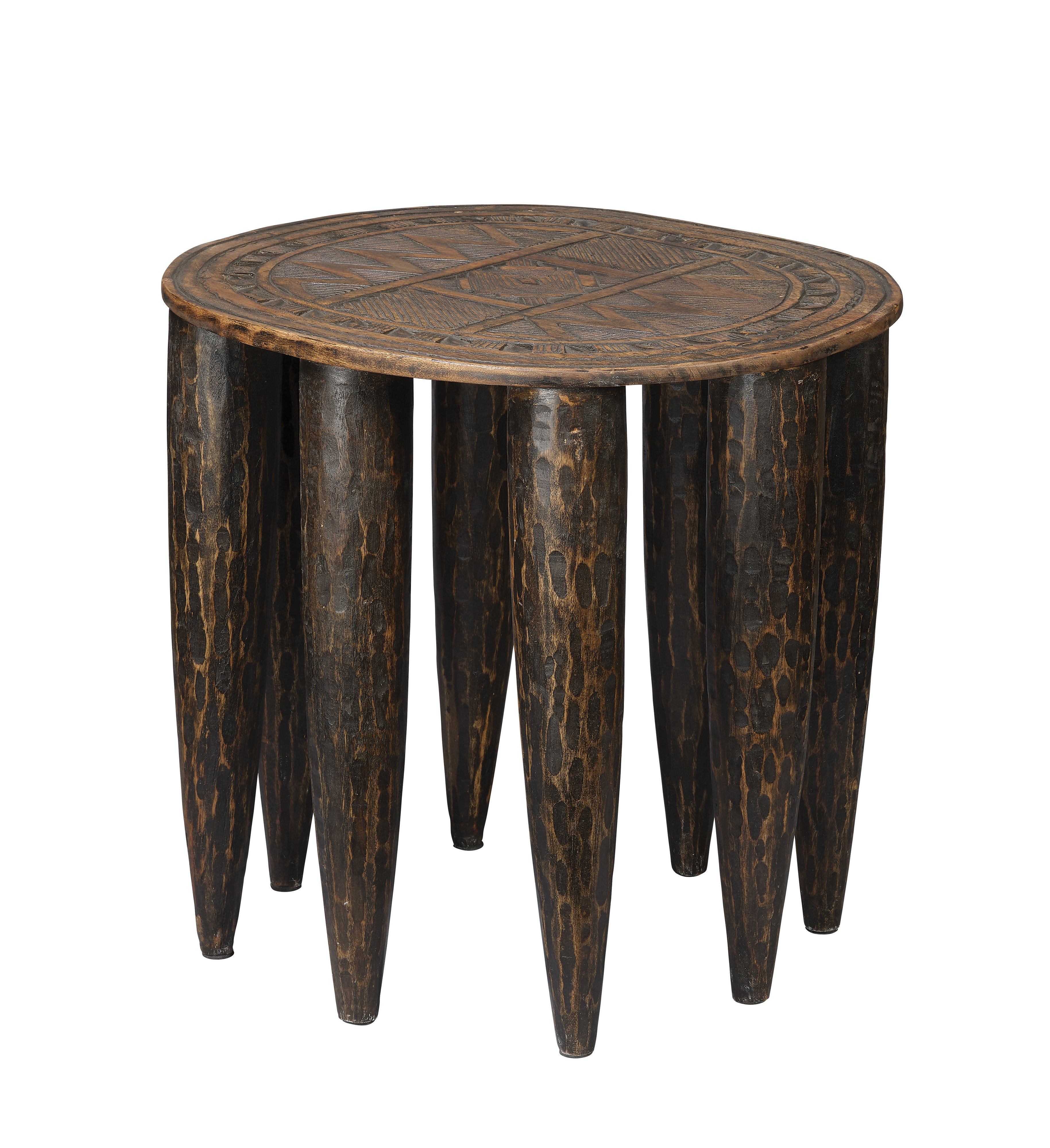 Jamie Young Company Naga Solid Wood Abstract End Table | Perigold