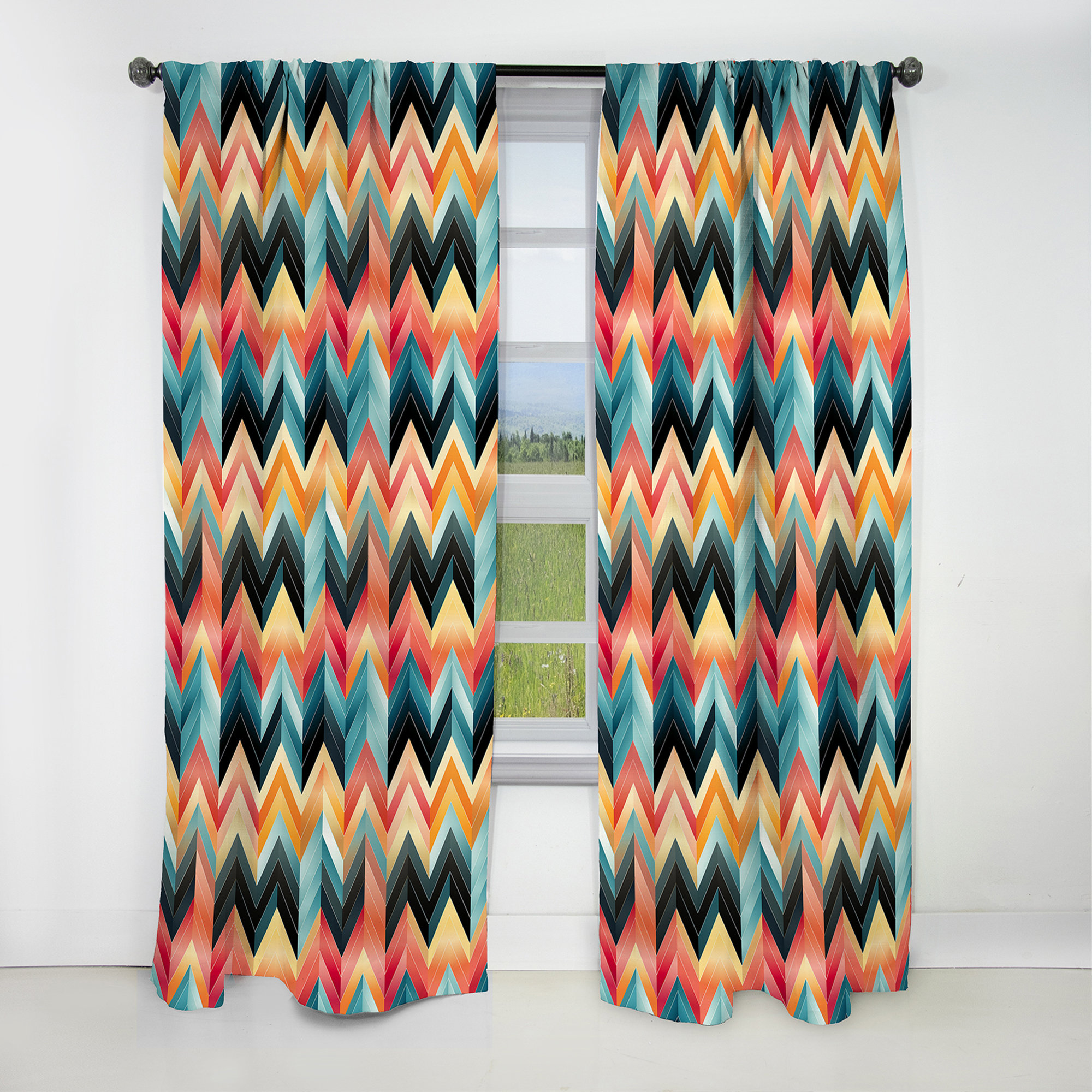 Design Art Tribal Essence Chevron Pattern I - Chevron Curtain ...
