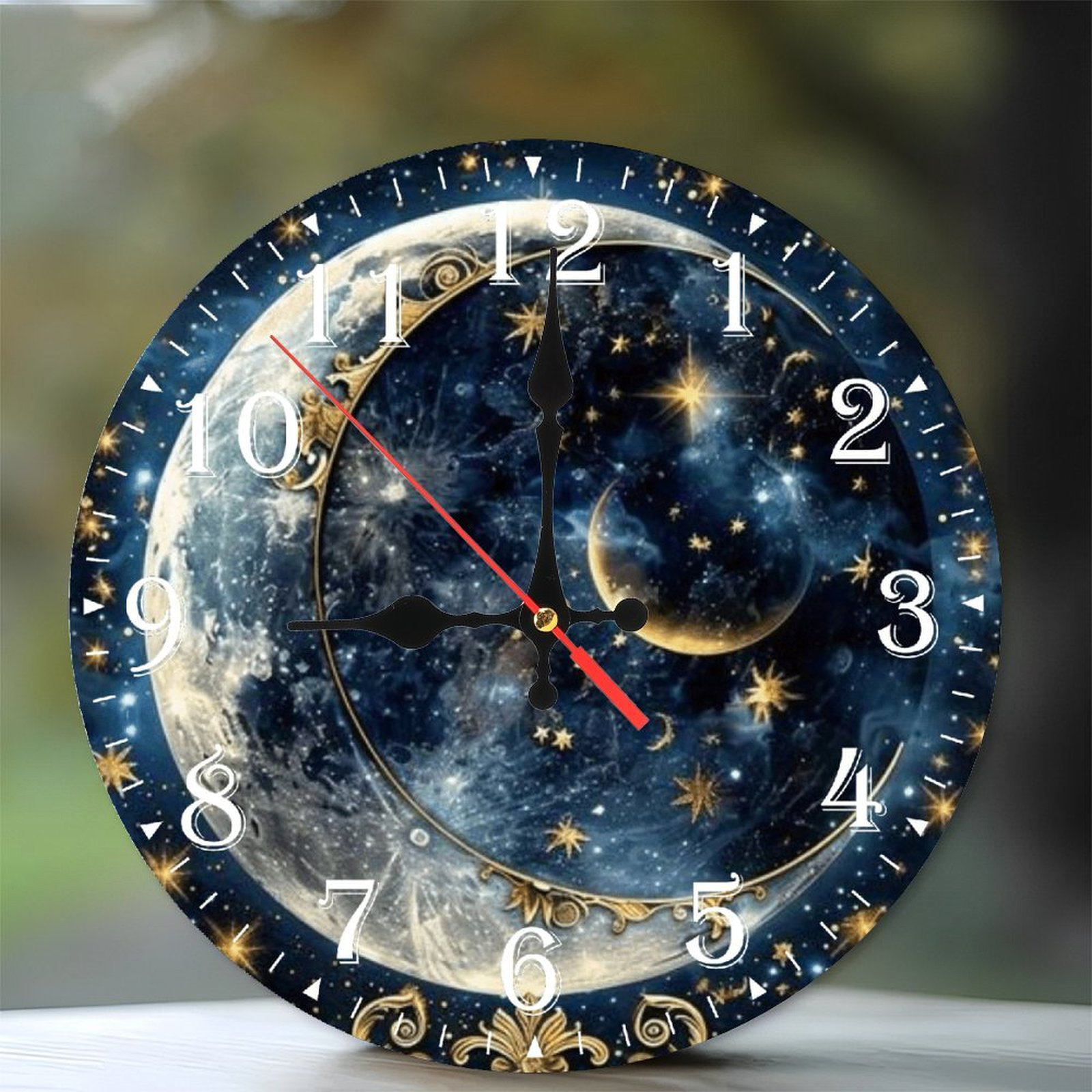 Ophelia & Co. 10-Inch Wooden Wall Clock, Silent Movement, Battery ...