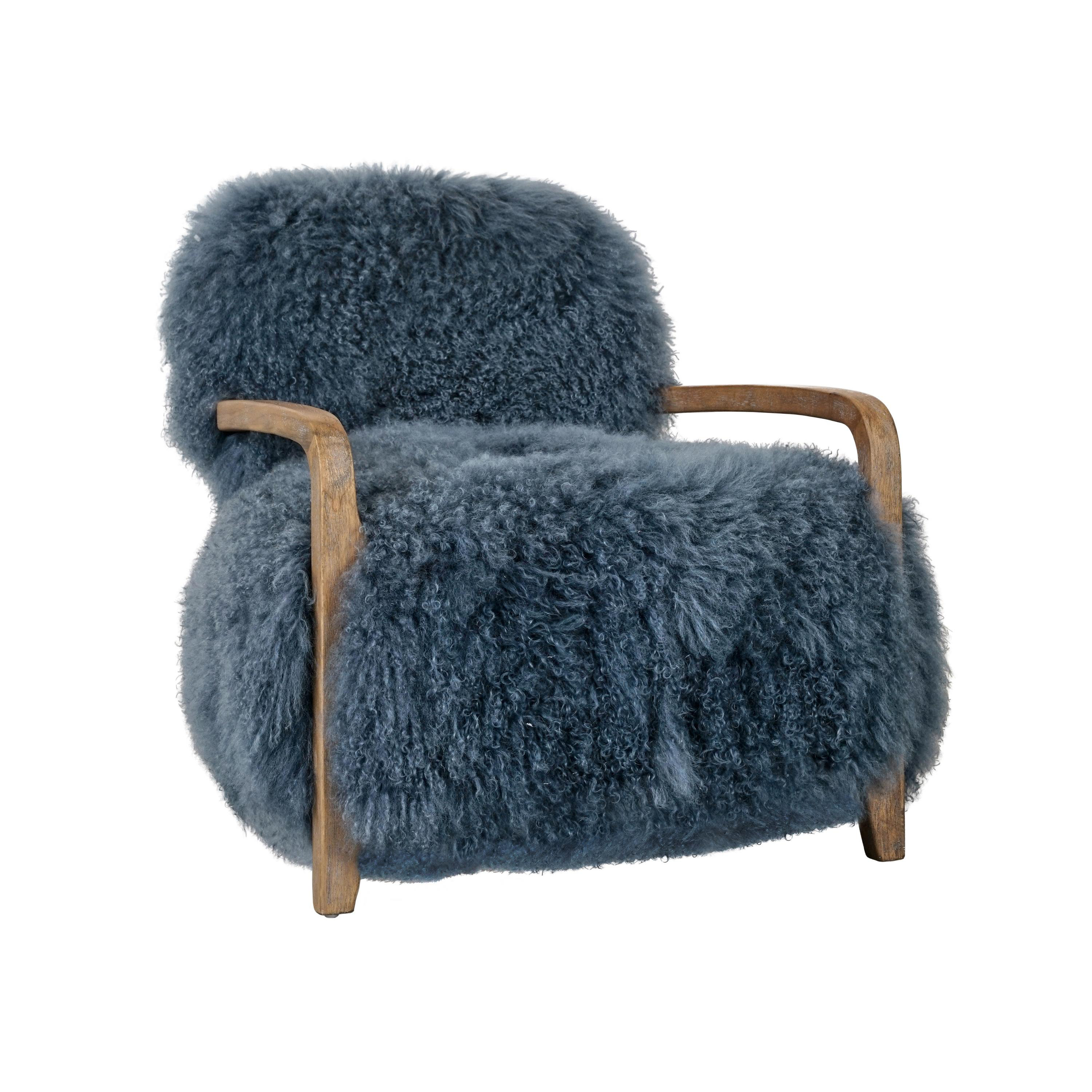 Classic Home Kibo Genuine Sheepskin Accent Chair | Wayfair