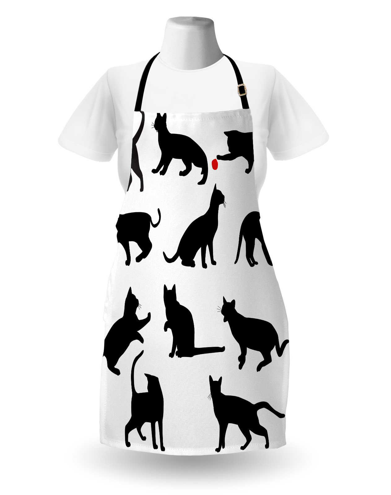 East Urban Home Cat Apron Unisex, Red Ball Animal Pet Kittens, Adult ...