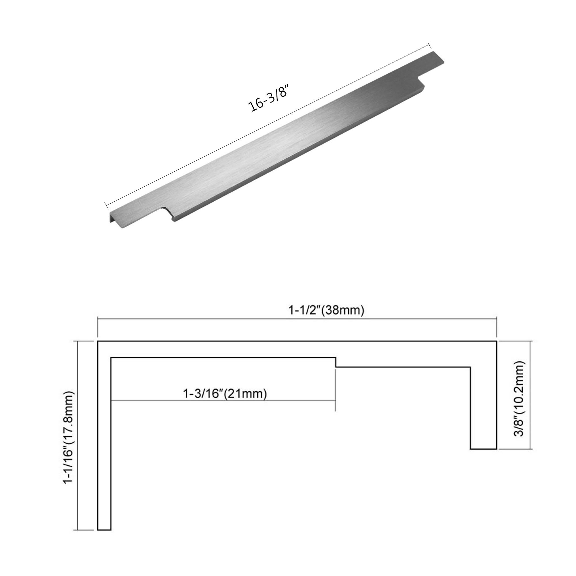 Dowell Kitchen Cabinet Finger Pull, 16" & Reviews | Wayfair