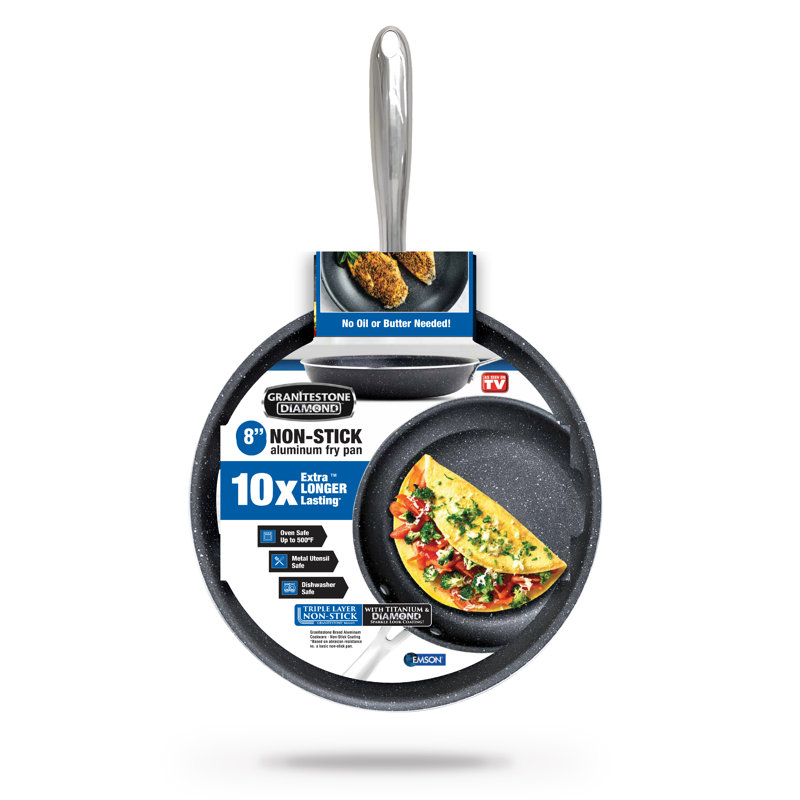 Granitestone 8" Nonstick Fry Pan with Stay Cool Handle, Oven ...