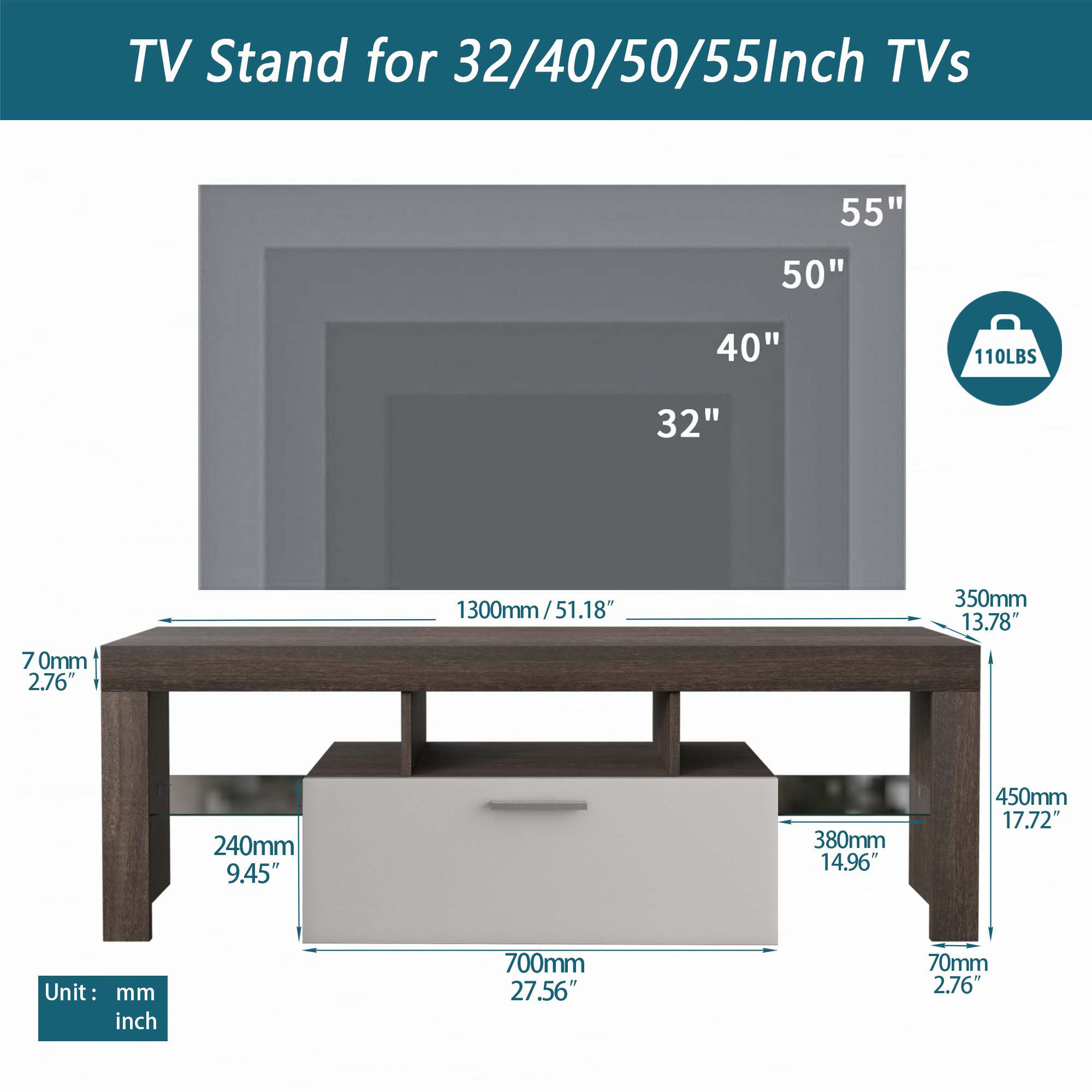 Wrought Studio™ Tv Console Entertainment Stand Media Cabinet Modern TV ...