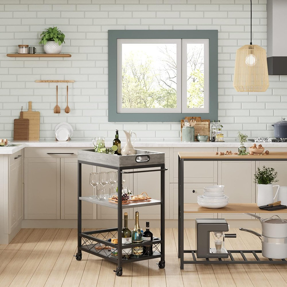 17 Stories Chariot de bar, chariots de bar pour la maison, chariots de ...