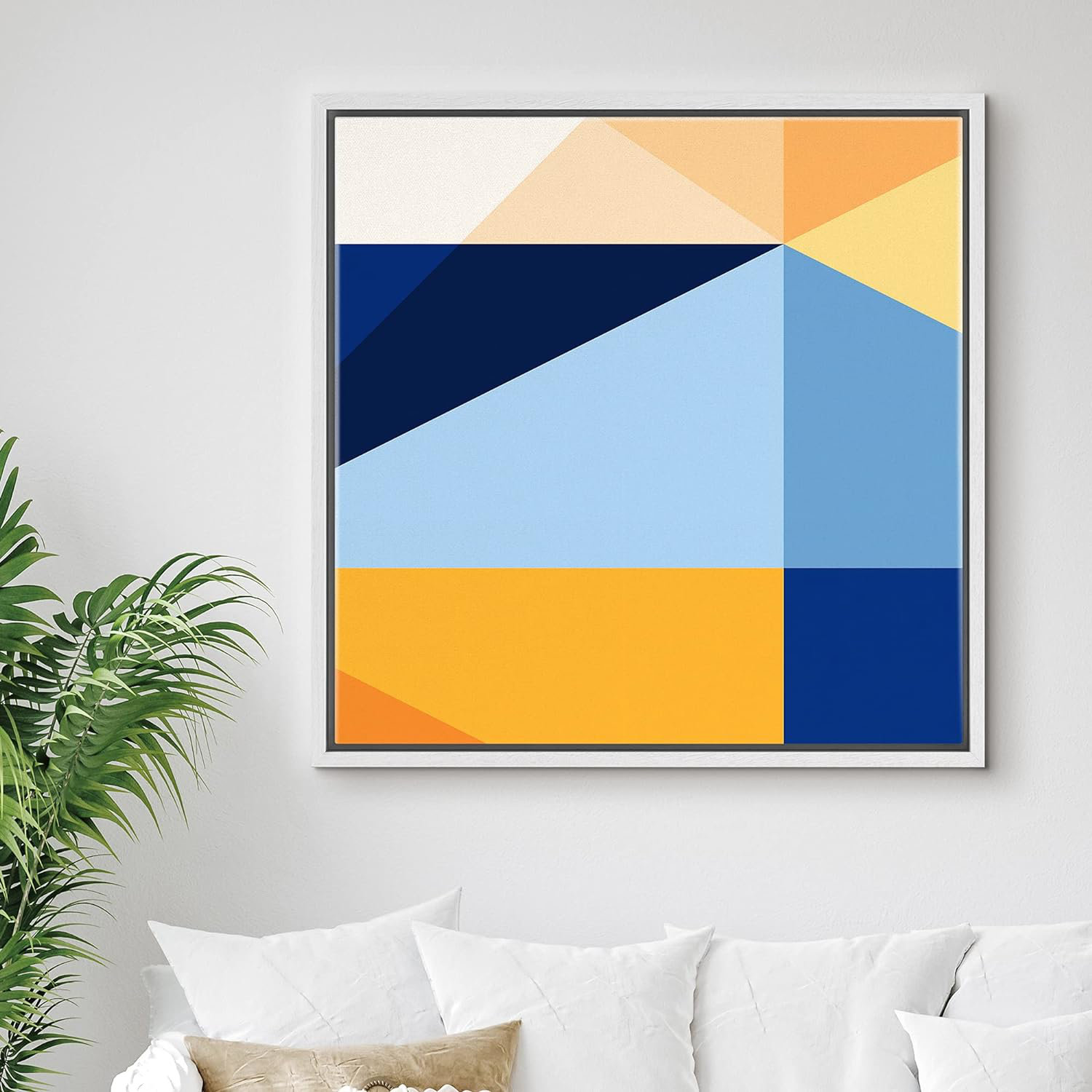 wall26 Geometric Shapes Framed On Canvas Print | Wayfair