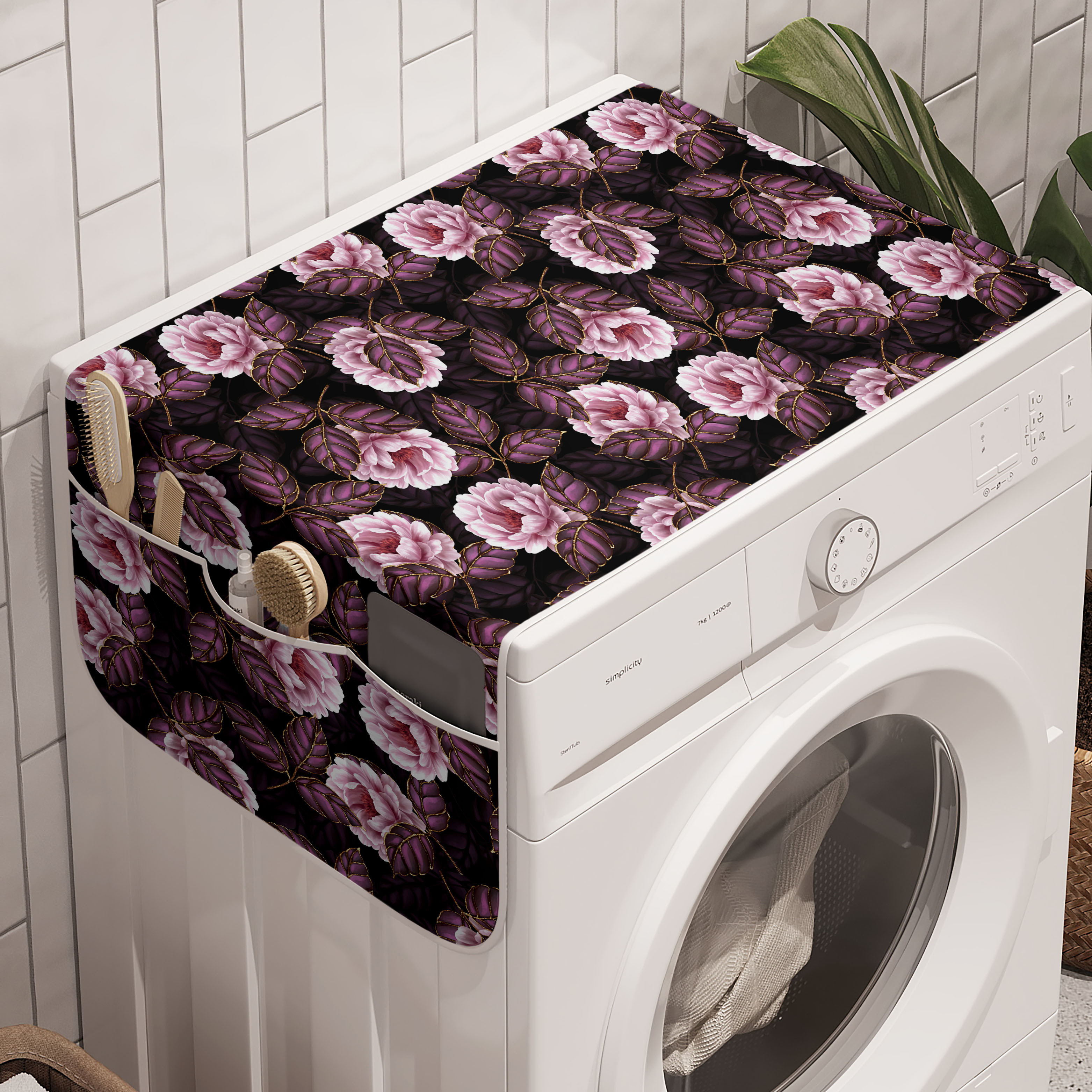 East Urban Home Flowers Boho Washing Machine Organizer Pack of 2 47" x ...