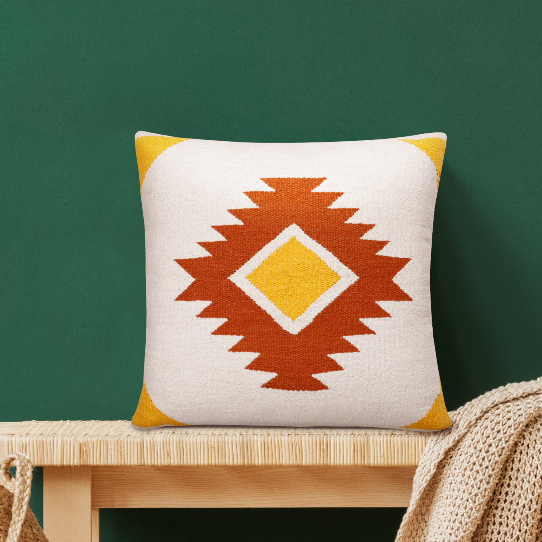 Rajani Home Cotton Geometric Throw Pillow | Wayfair