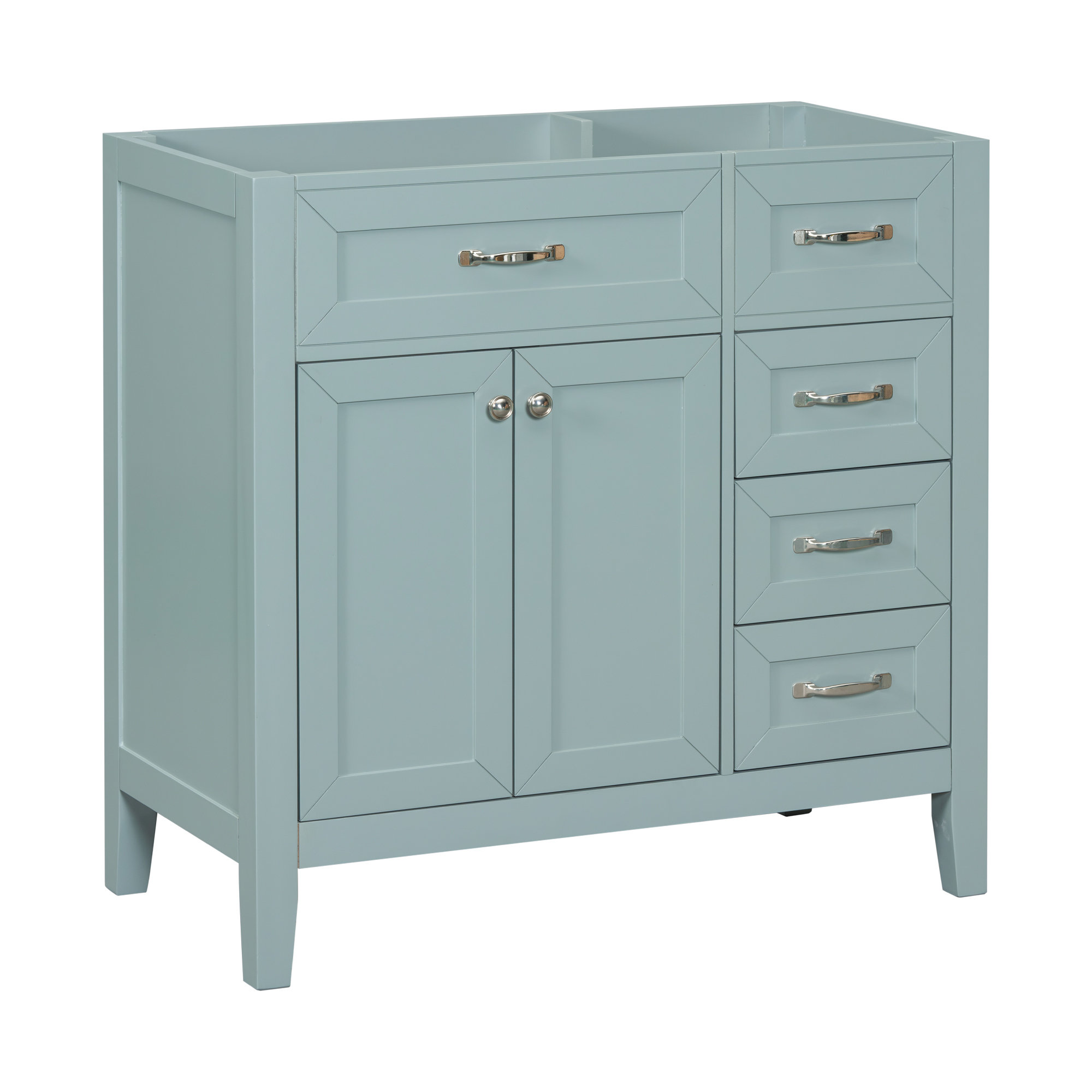 Rockpapa Furniture Modern Green 36-inch Vanity Base Solid Wood ...