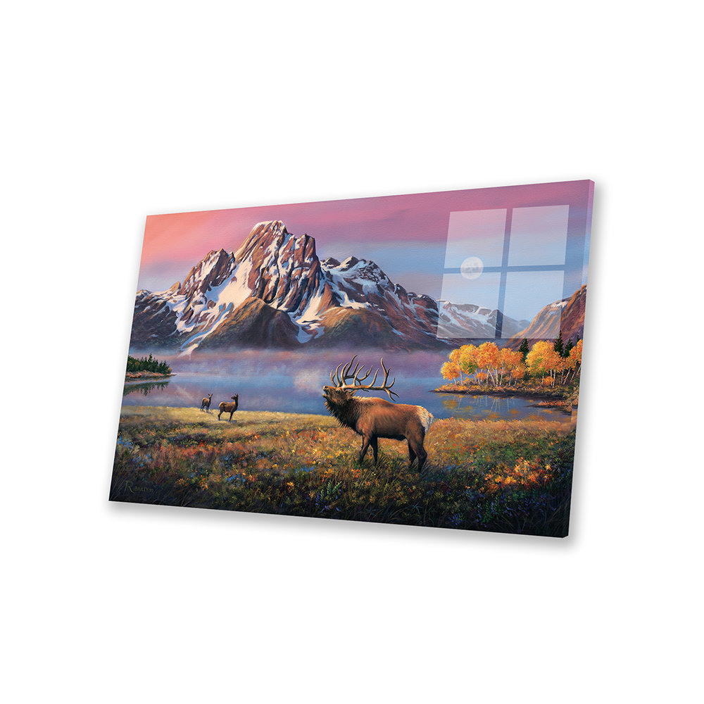Millwood Pines Courting Mt Moran On Plastic / Acrylic by Rod Bailey ...