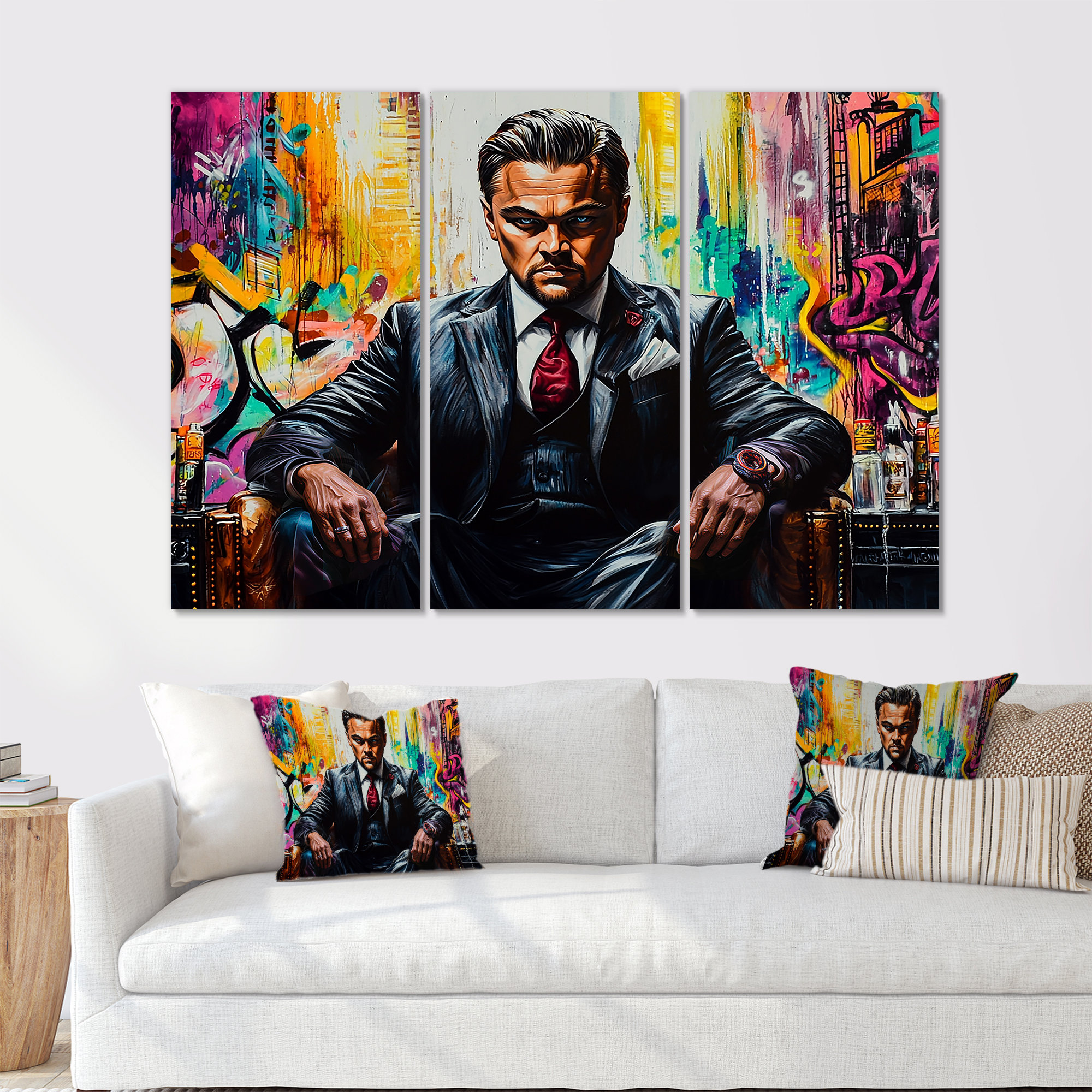 Lark Manor Black Pink Wolf Of Wall Street Graffiti Art II - Wolf Of ...