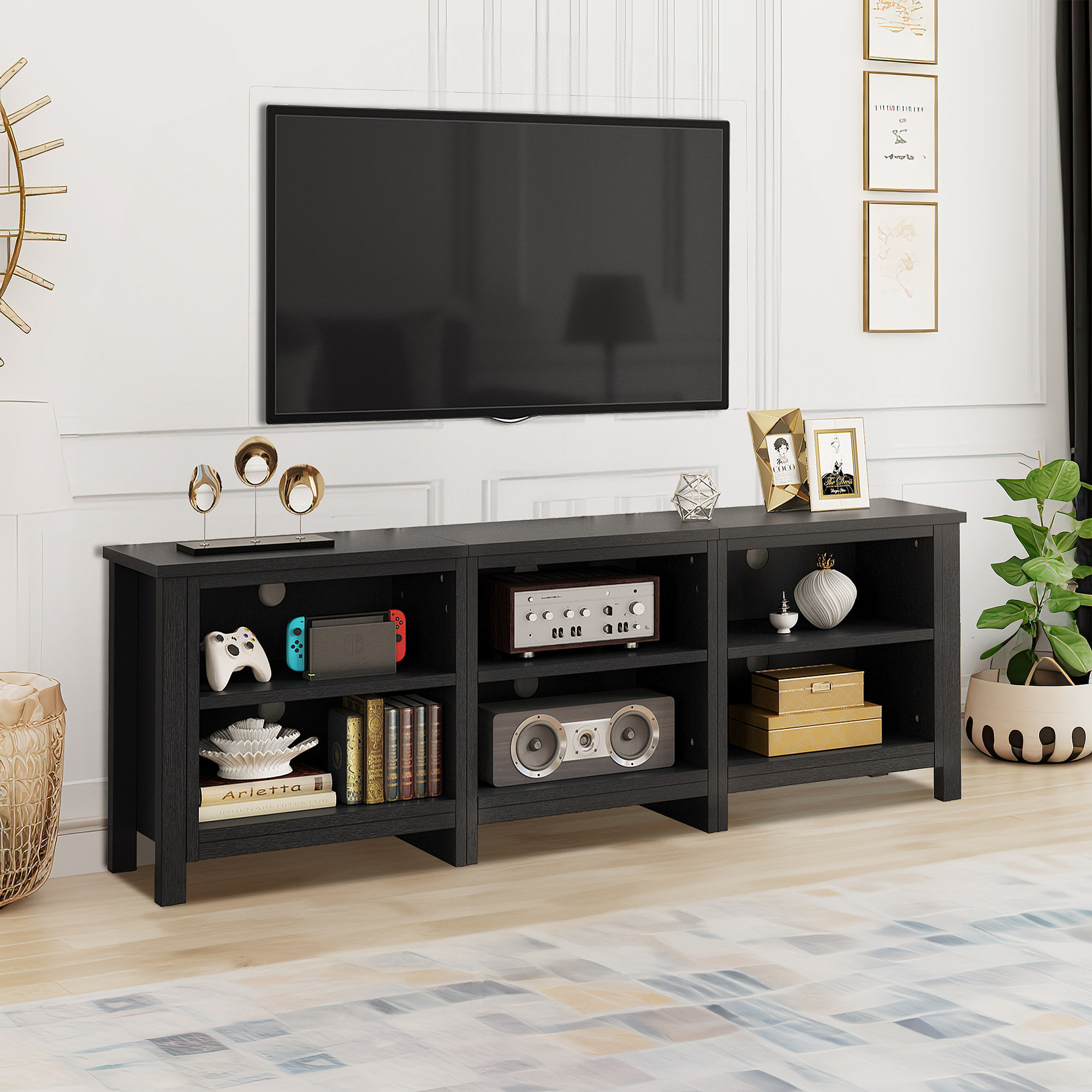 Red Barrel Studio® Marianne TV Stand for TVs up to 78" & Reviews ...