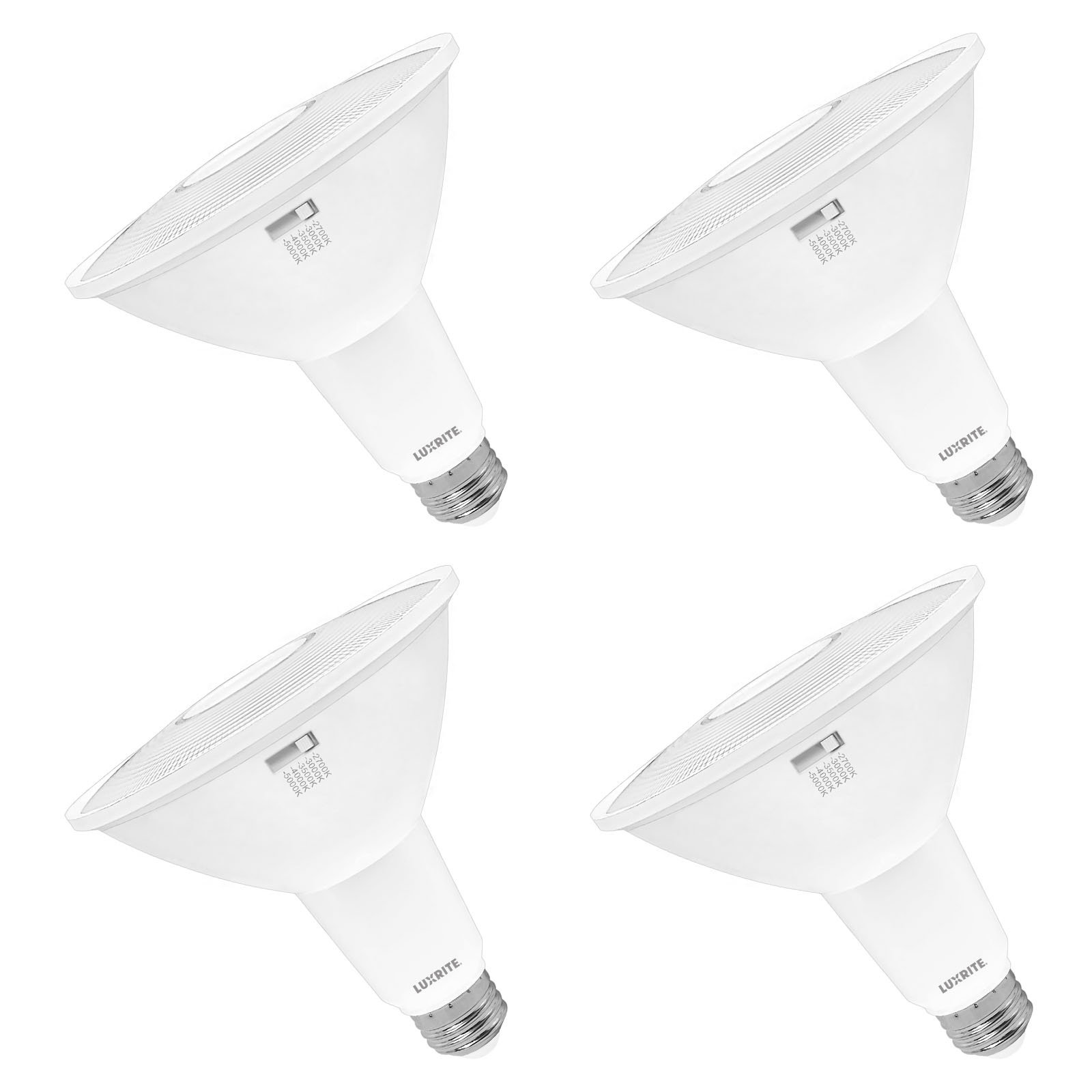 Luxrite PAR38 LED Flood Light Bulb 13W=90W 5CCT 1200 Lumens Dimmable 4 ...