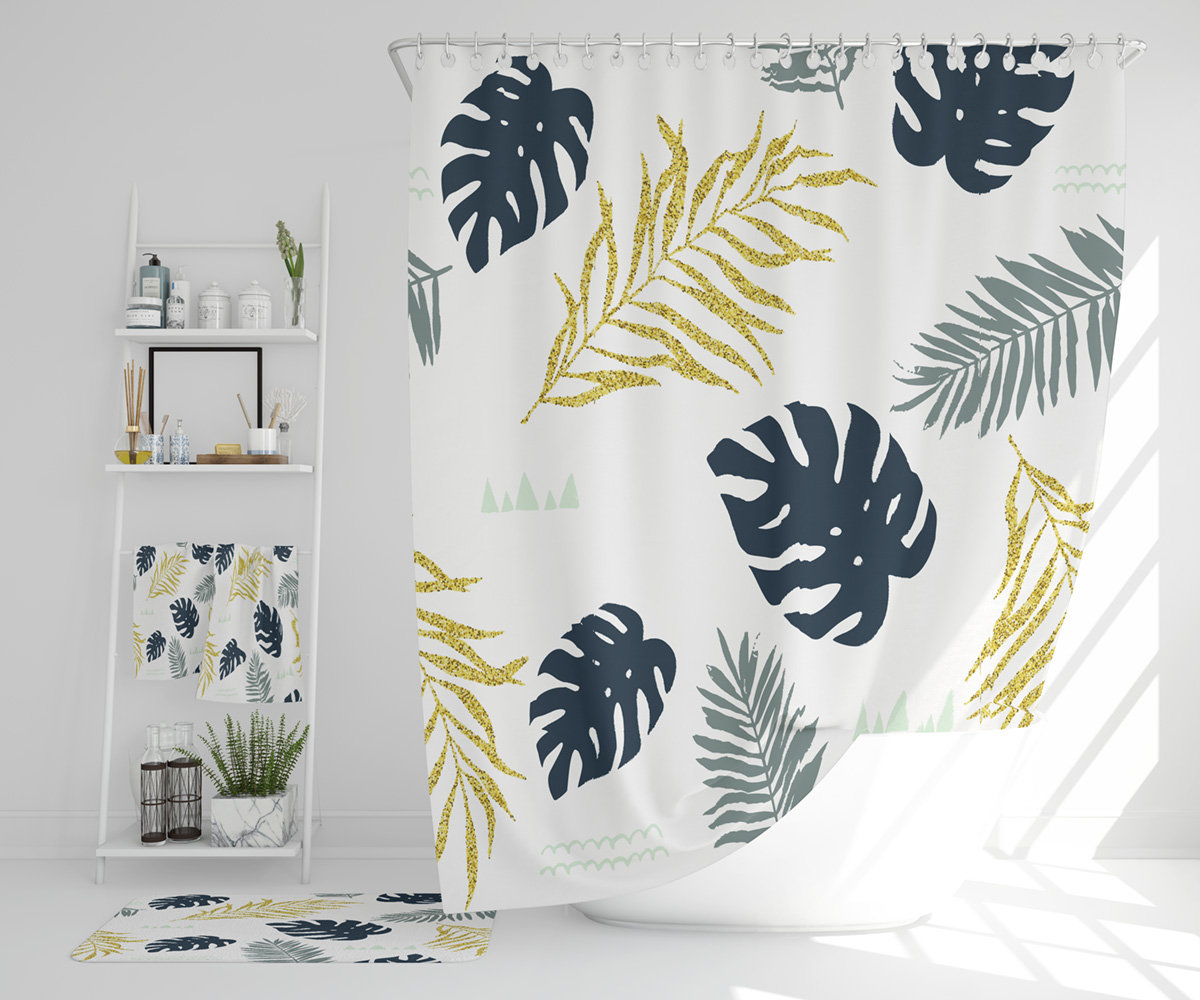 East Urban Home Necie Polyester Shower Curtain Set | Wayfair.co.uk