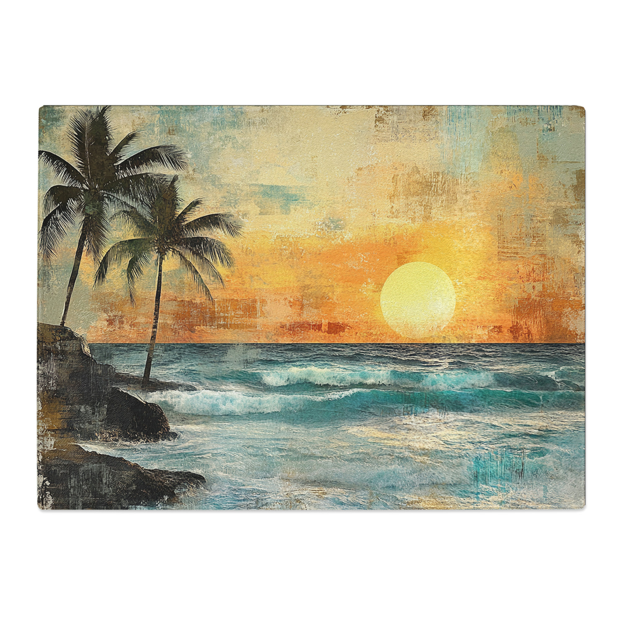 17 Stories Sunset Glass Chopping Board | Wayfair.co.uk