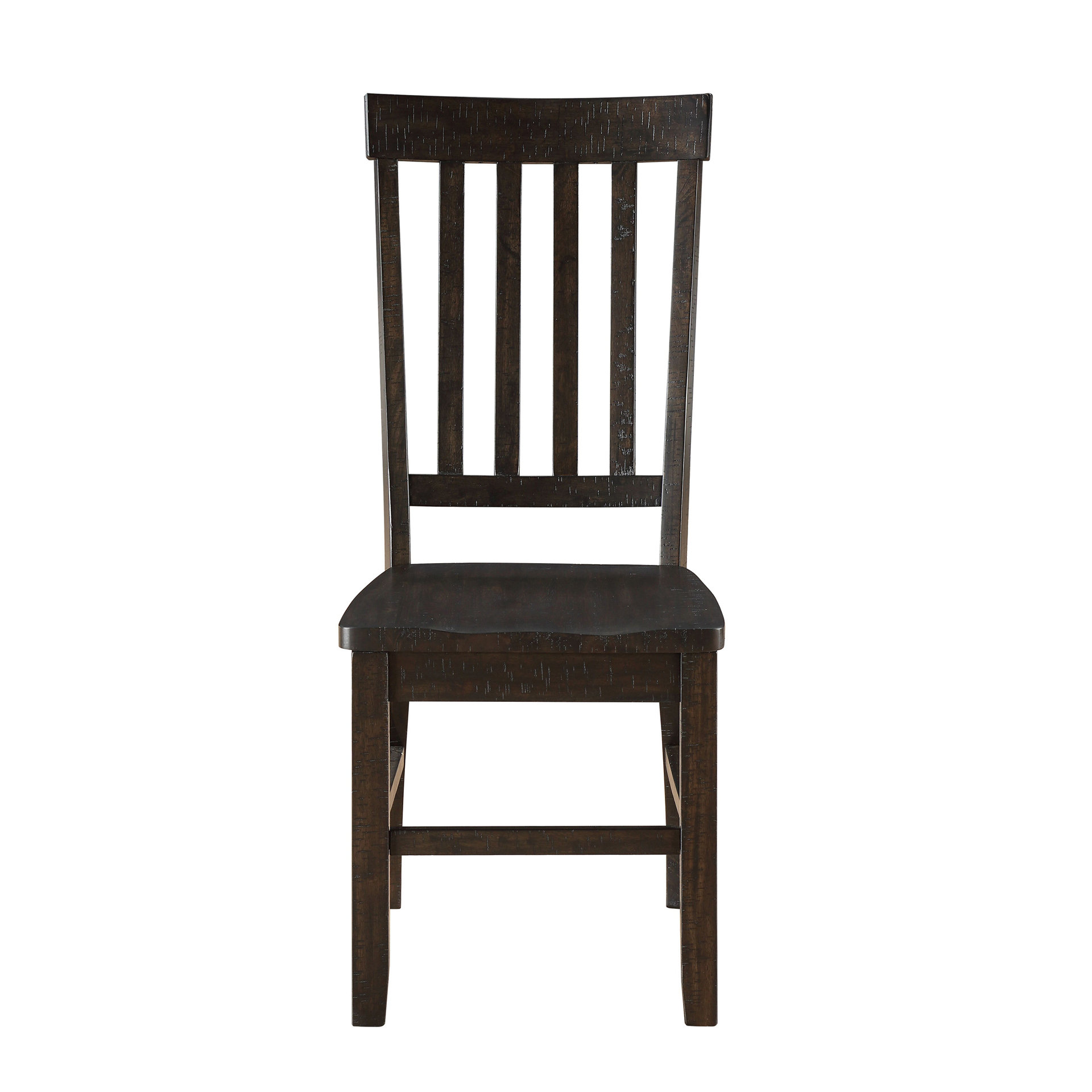 Wildon Home® Rustic Walnut Slat Back Side Chairs (Set Of 2) | Wayfair
