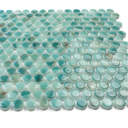 The Tile Life Eterna Penny 12" x 12" Glass Round Mosaic Wall & Floor ...